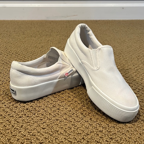 Superga | Shoes | Superga Cotu Slip On White Canvas Sneaker Size 7 ...